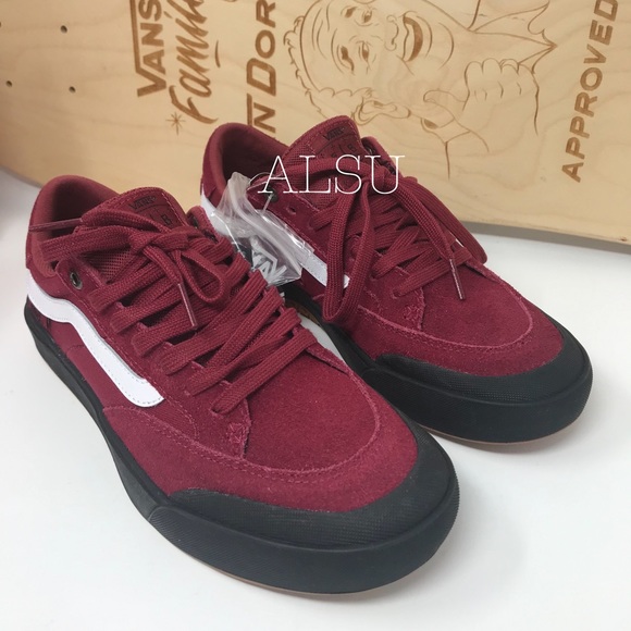 Vans | Shoes | Vans Old Skool Pro Maroon Black W Authentic | Poshmark